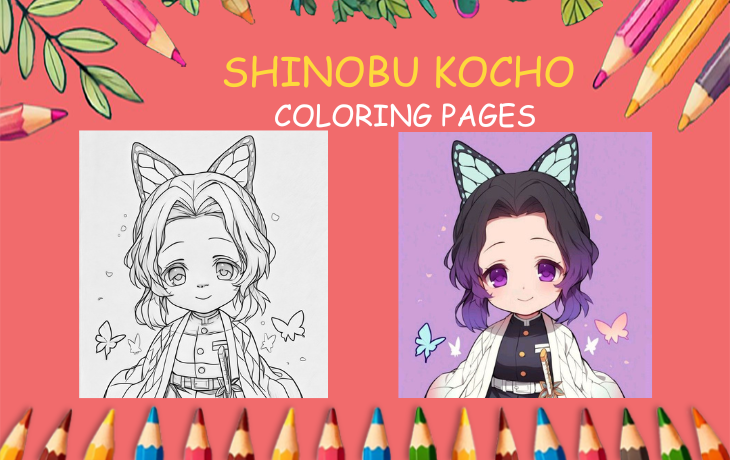 13 Shinobu Kocho Coloring Pages: Downloadable and Printable