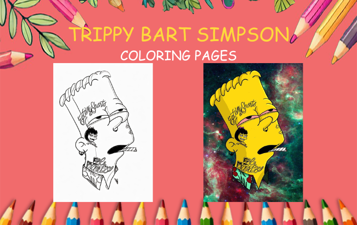15 Free Trippy Bart Simpson Coloring Pages: Printable